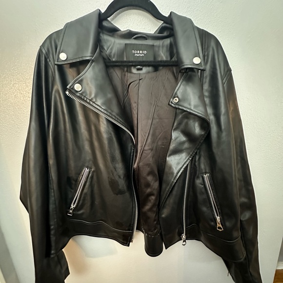 torrid | Jackets & Coats | Torrid Faux Leather Jacket Size 3 | Poshmark